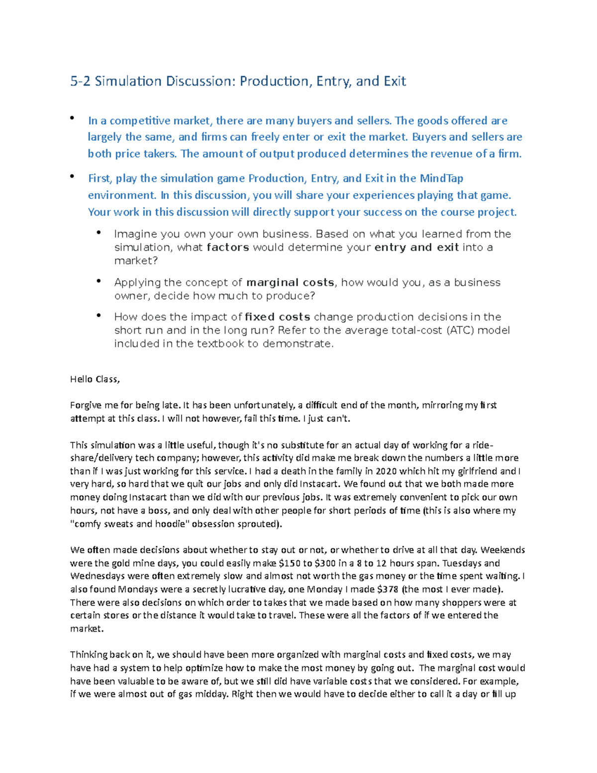 Simulation Discussion 5-2 - Copy - 5-2 Simulation Discussion ...