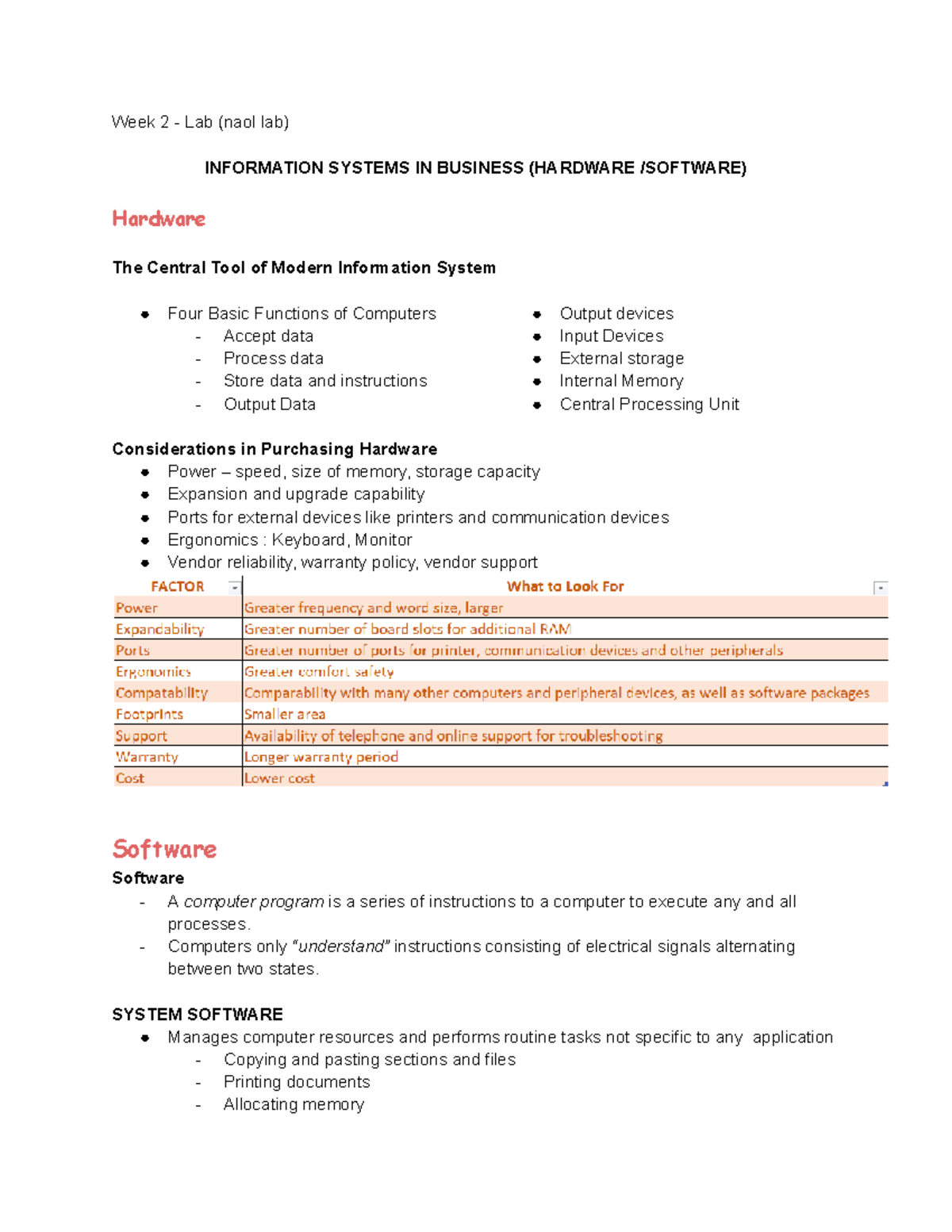 Applied Business Tools - Week 2 - Lab (naol lab) INFORMATION SYSTEMS IN ...