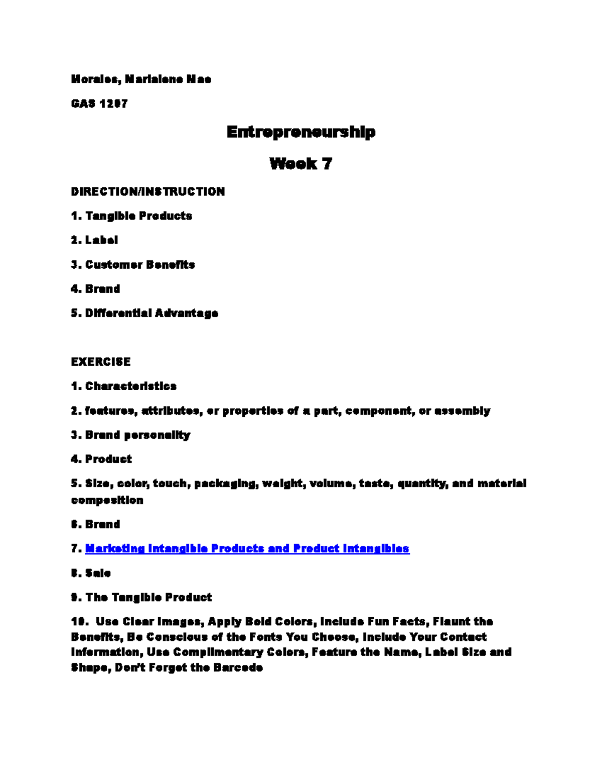 Entrepreneur module 7 - Advance Study - Morales, Marialene Mae GAS 1207 ...