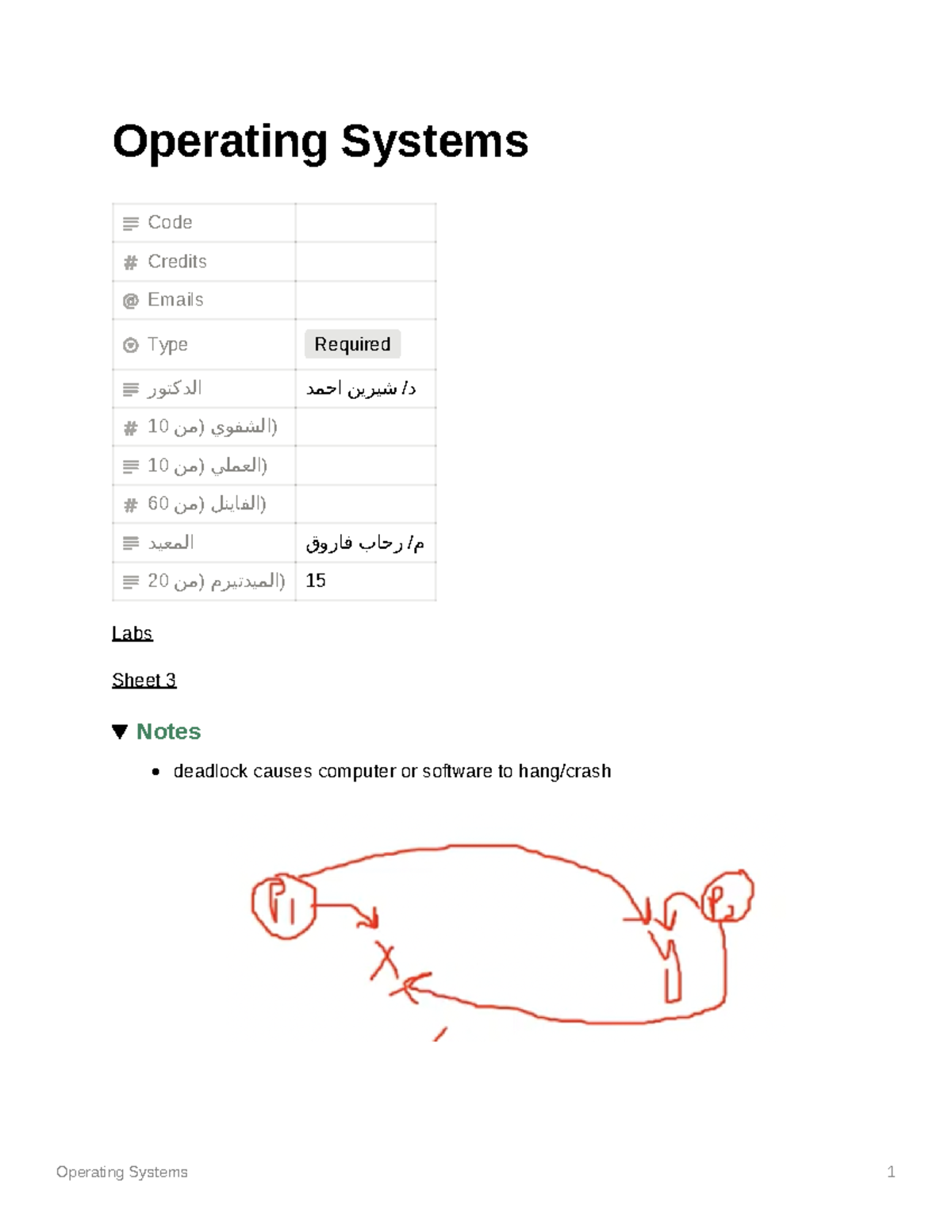 OS Lectures Notes - Operating Systems Code Credits Emails Type Required ...