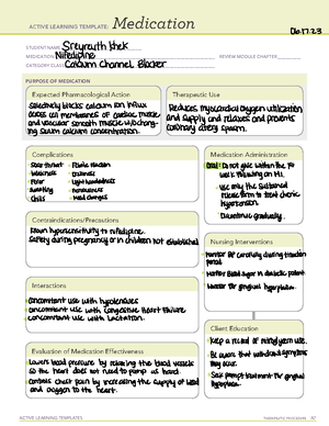 Gerontology ATI Med Senna - ACTIVE LEARNING TEMPLATES THERAPEUTIC ...
