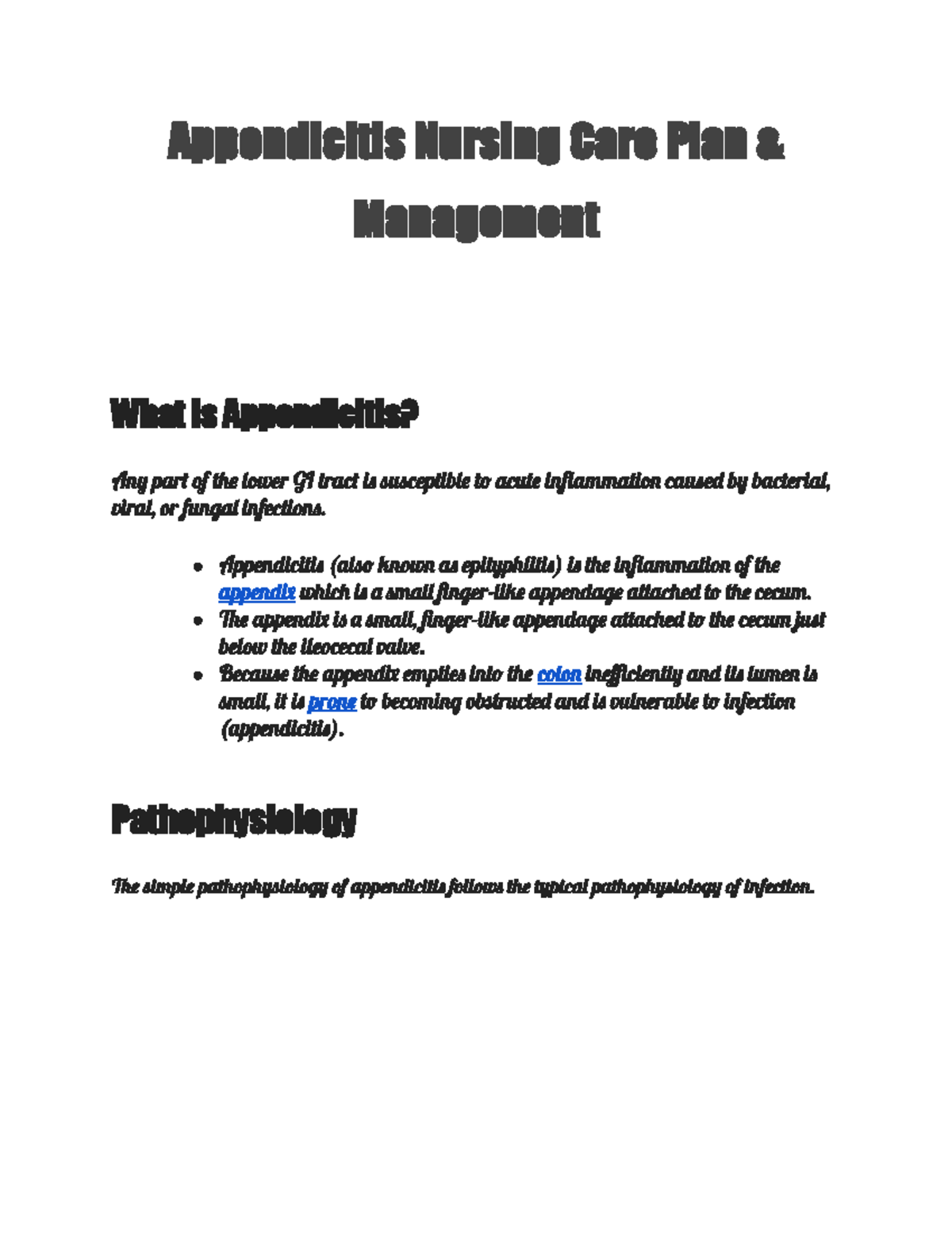 Appendicitis - lecture must review this guys - Appendicitis Nursing ...