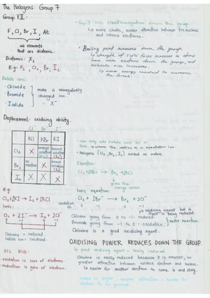 Group 7 metals - Ionic reactions with sulphuric acid representation ...