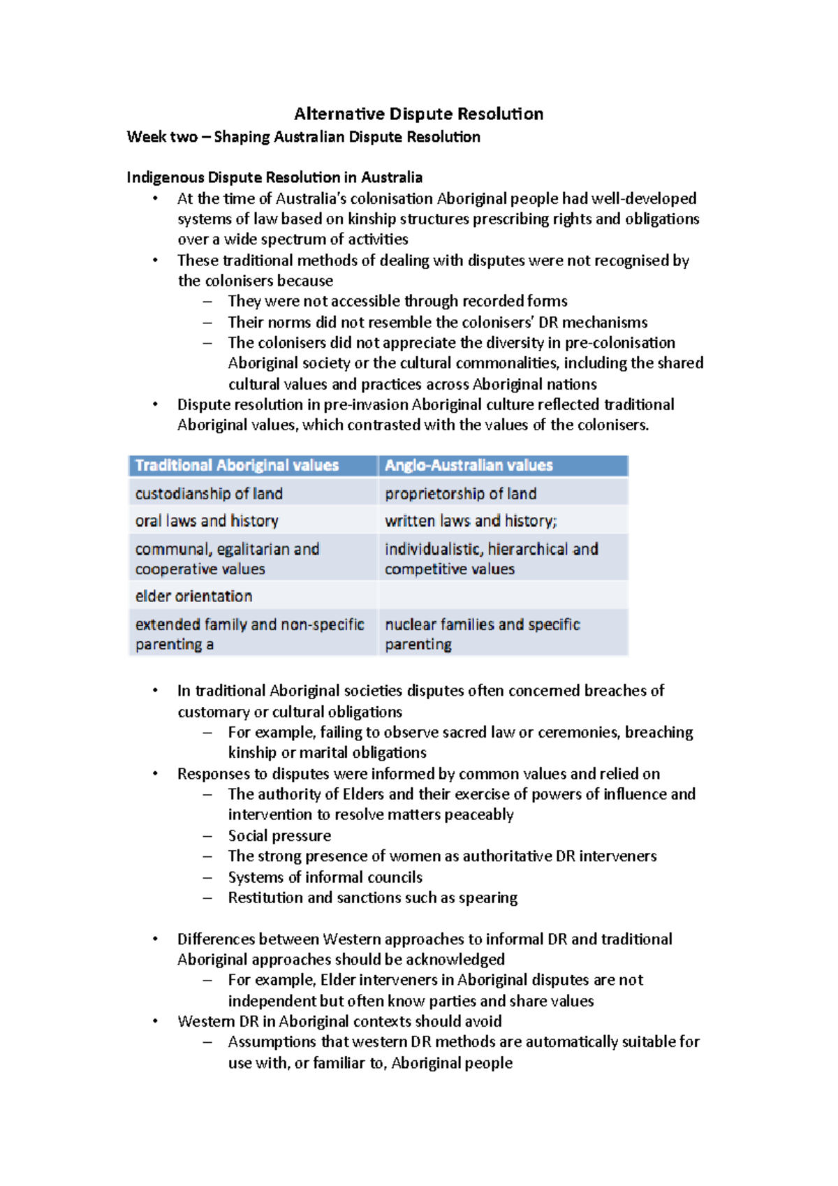 Alternative Dispute Resolution week 2 - Alternative Dispute Resolution ...