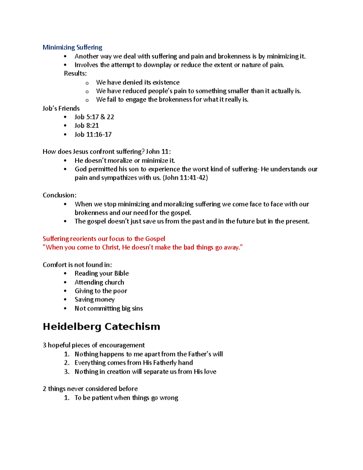 Minimizing Suffering - Involves the attempt to downplay or reduce the ...