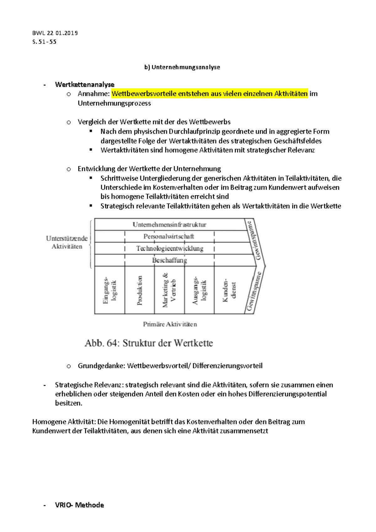 Unternehmensanalyse BWL - BWL 22 01. S. 51- 55 b) Unternehmungsanalyse ...