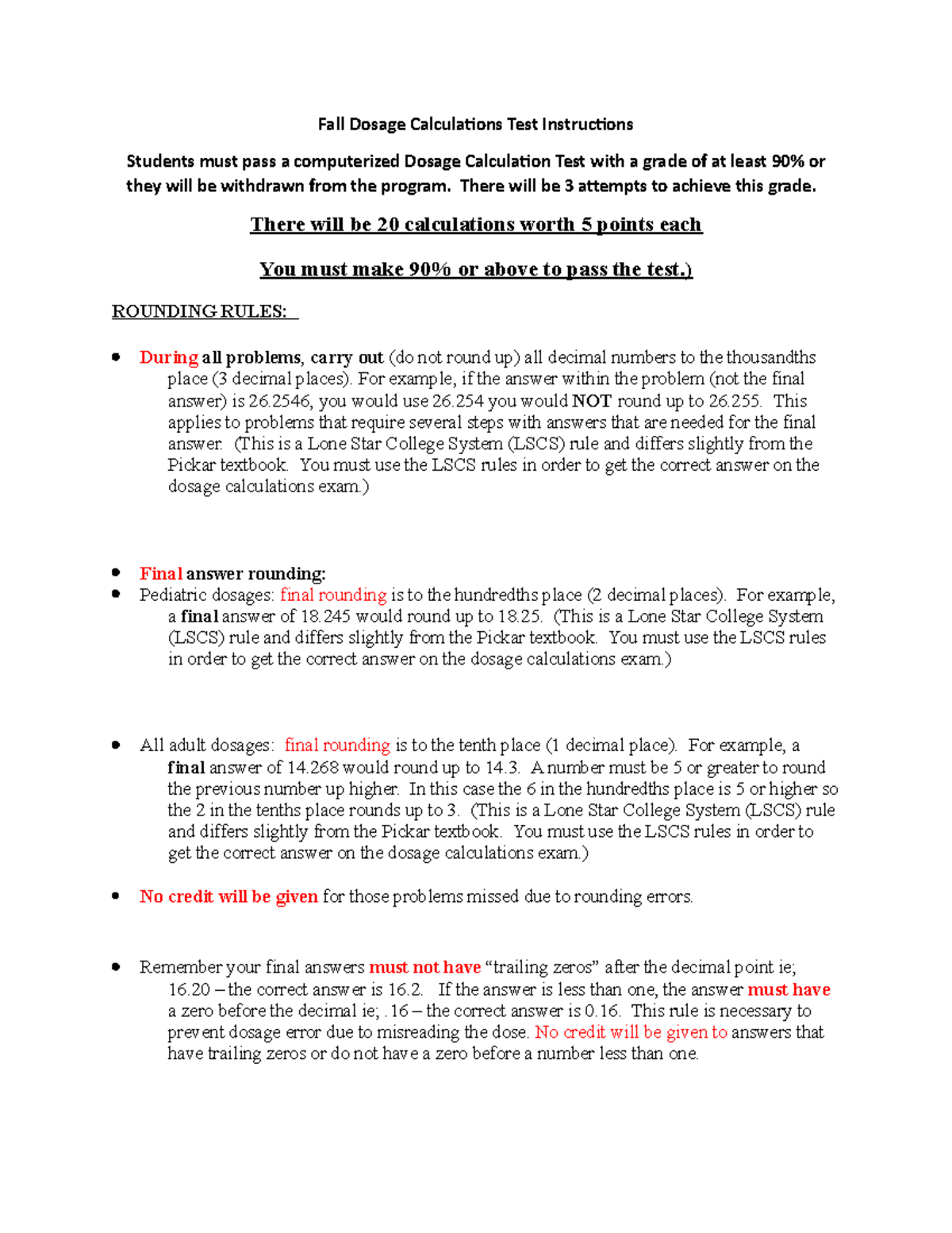 Fall 2020 Practice Word Problems and Dosage Calc Practice Instructions ...