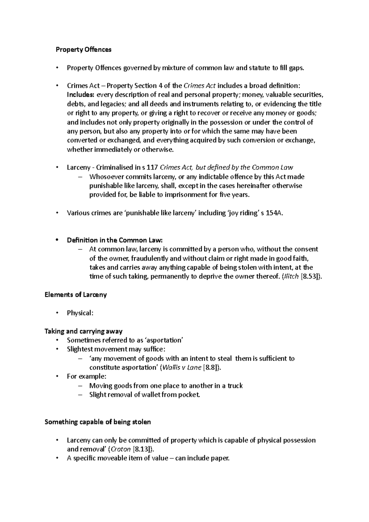 Property Offences - Criminal law - Property Offences Property Offences ...
