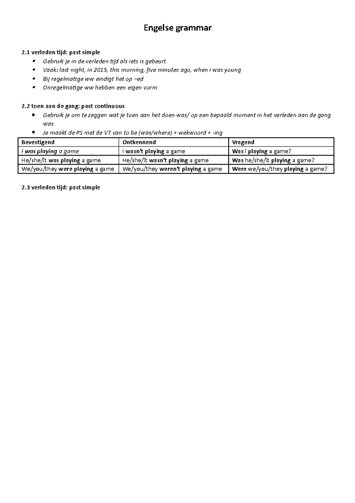 Engelse grammatica - past simpel en past perfect - Engelse grammar 2 ...