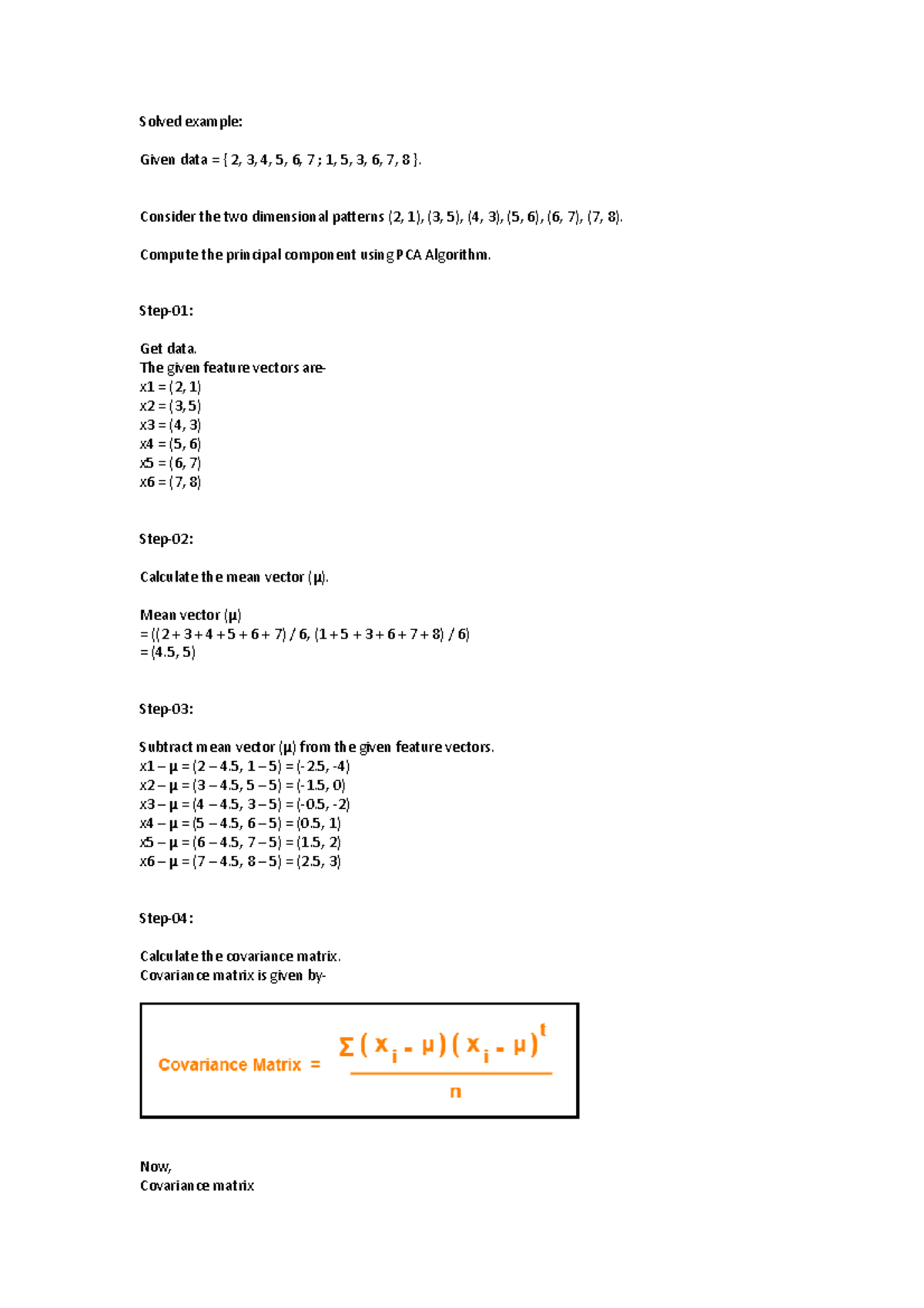 Mlp 1 Solved Example Given Data 2 3 4 5 6 7 1 5 3 6 7