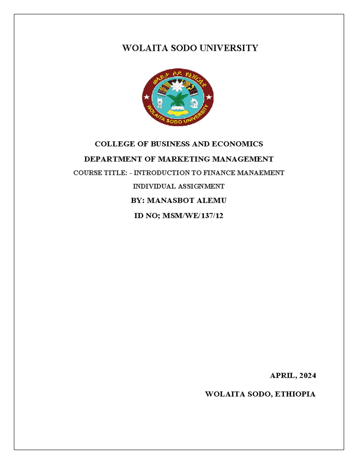 Wolaita SODO University - Copy - Researc proposal writing - WOLAITA ...