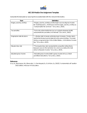 ACC330 Module Three Project One Milestone One - ACC 330 Project One ...