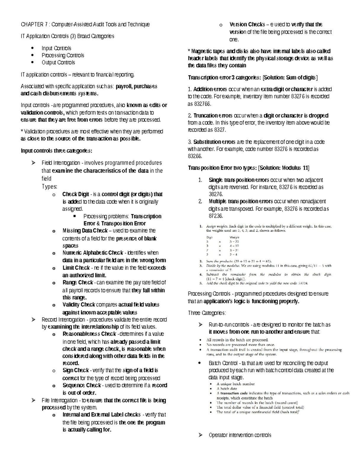 Chapter 7 - .REVIEWER FOR ACIS - CHAPTER 7 : Computer-Assisted Audit ...