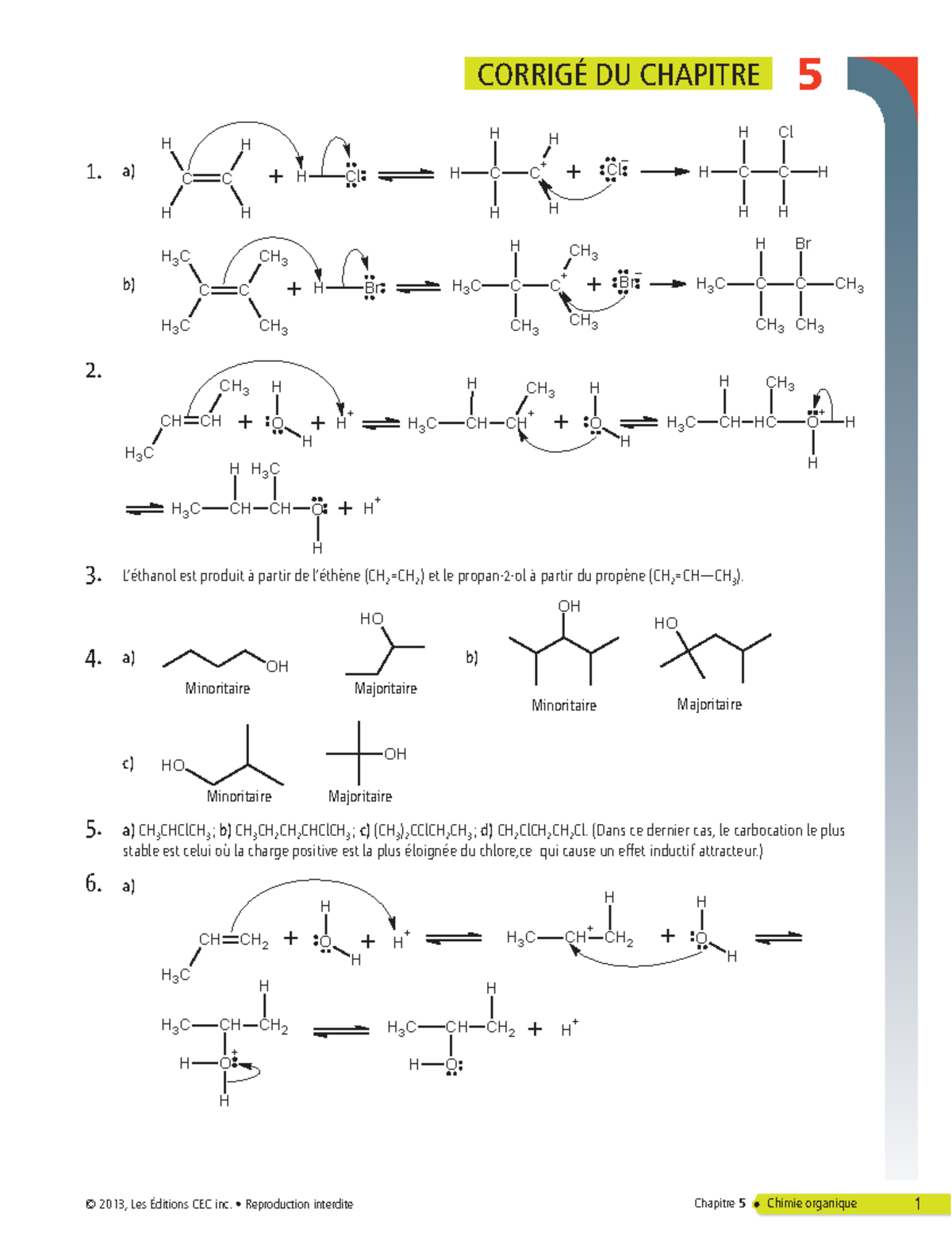 Chimie-organique cor CH5 - ©฀2013,฀Les฀Éditions฀CEC฀inc.฀•฀Reproduction ...