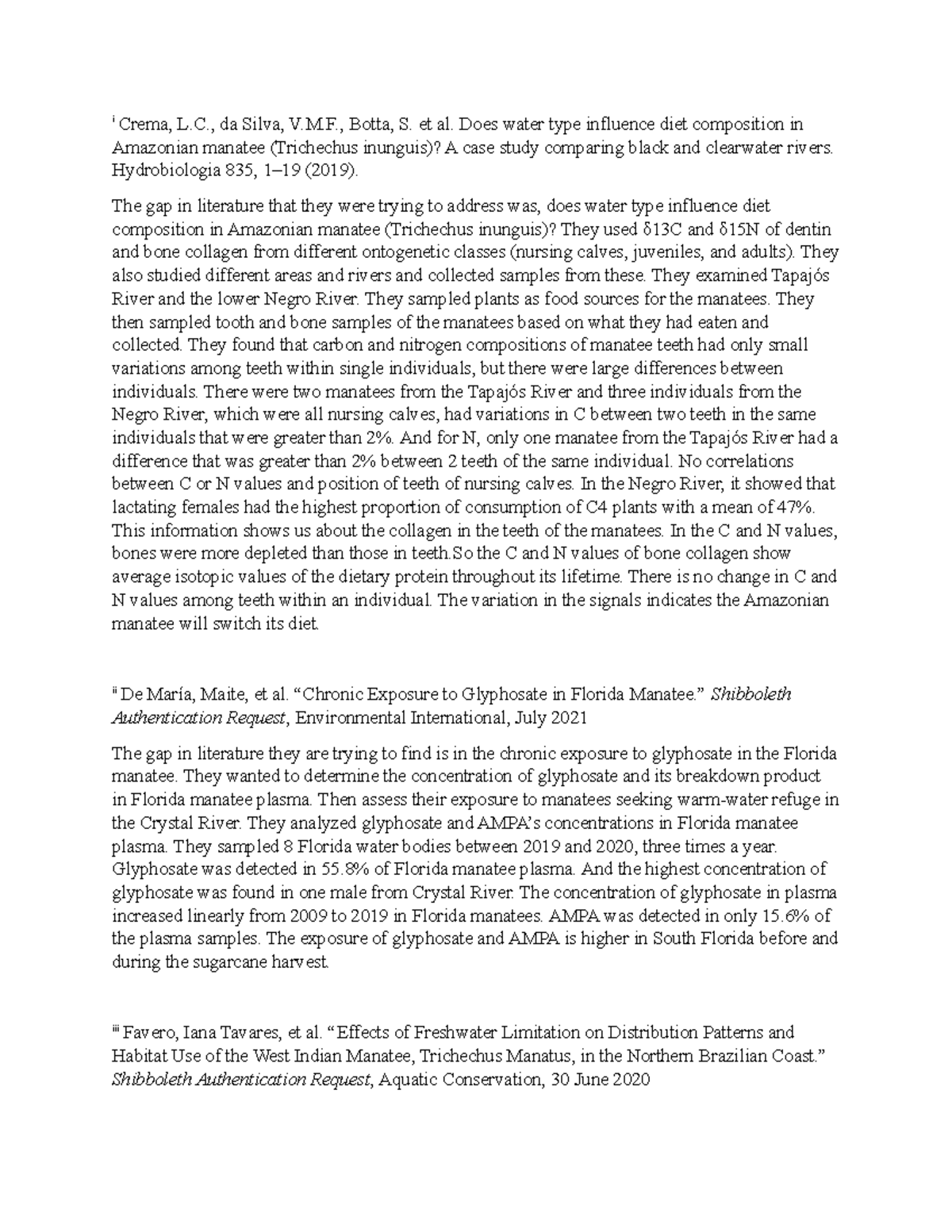 Annotated Bibliography for Animal Science - i Crema, L., da Silva, V.M ...