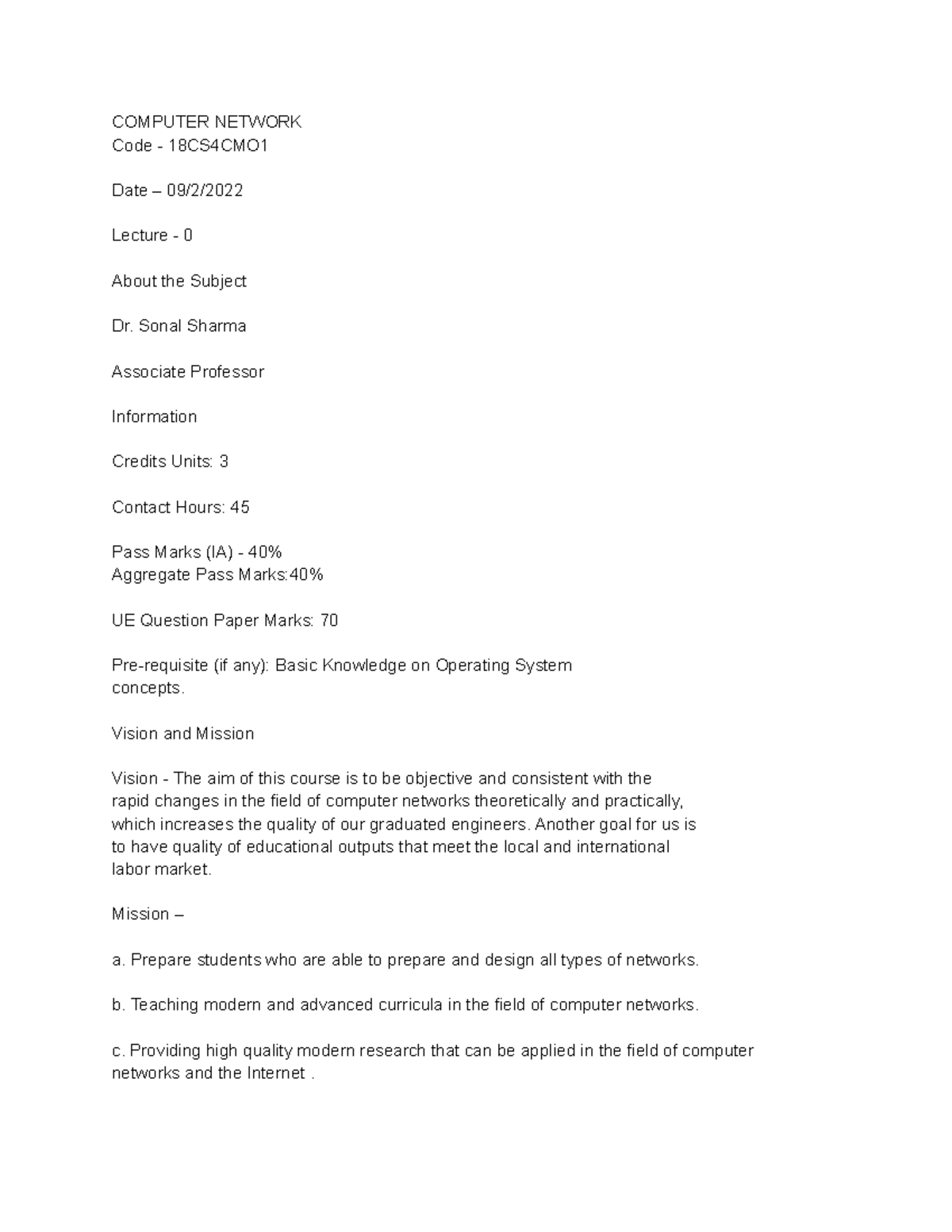 Basic Knowledge on Operating System concepts ( Computer Network Module 1) - COMPUTER NETWORK ...