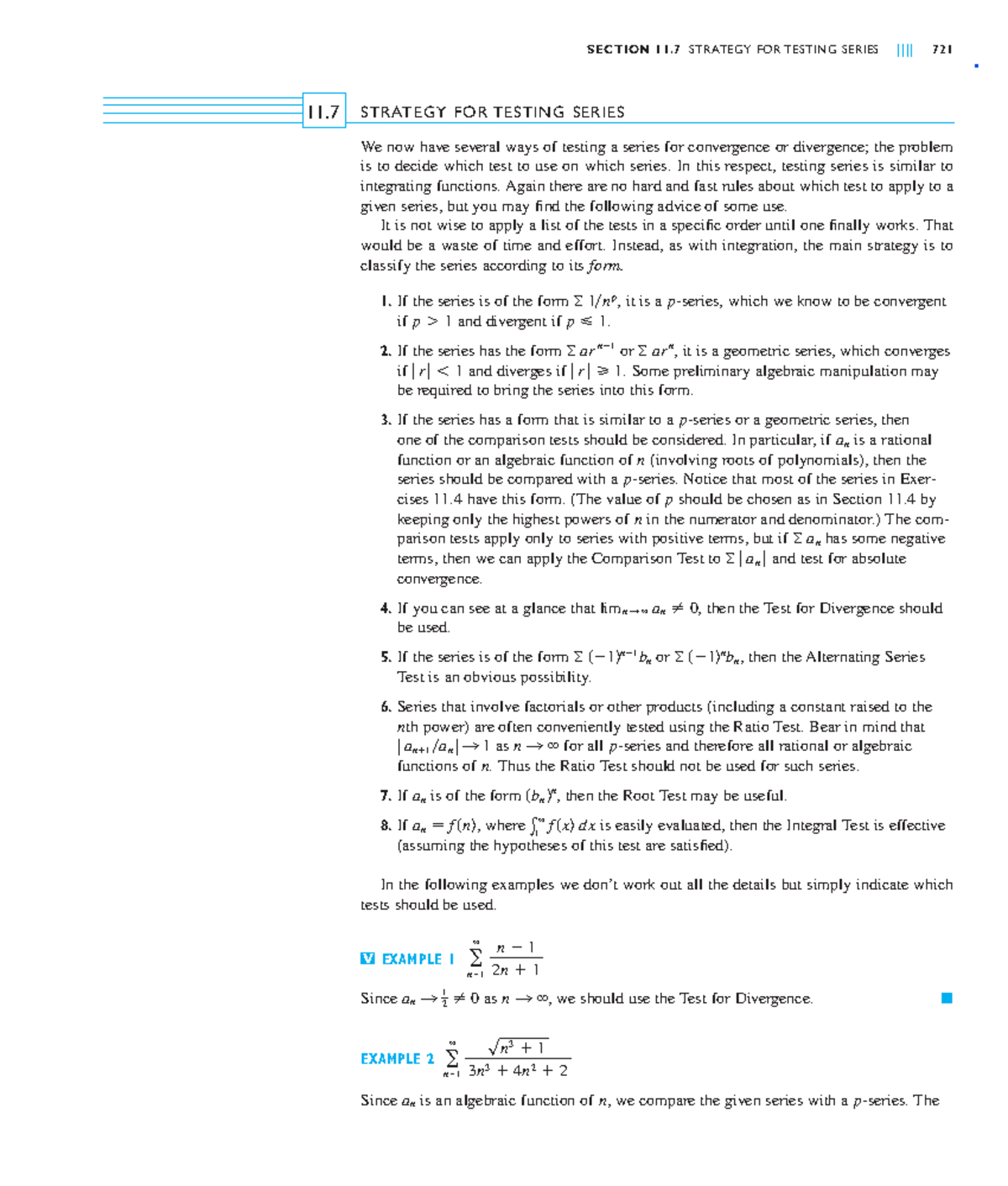 Math ch 11-7 - math work - SECTION 11 STRATEGY FOR TESTING SERIES ...