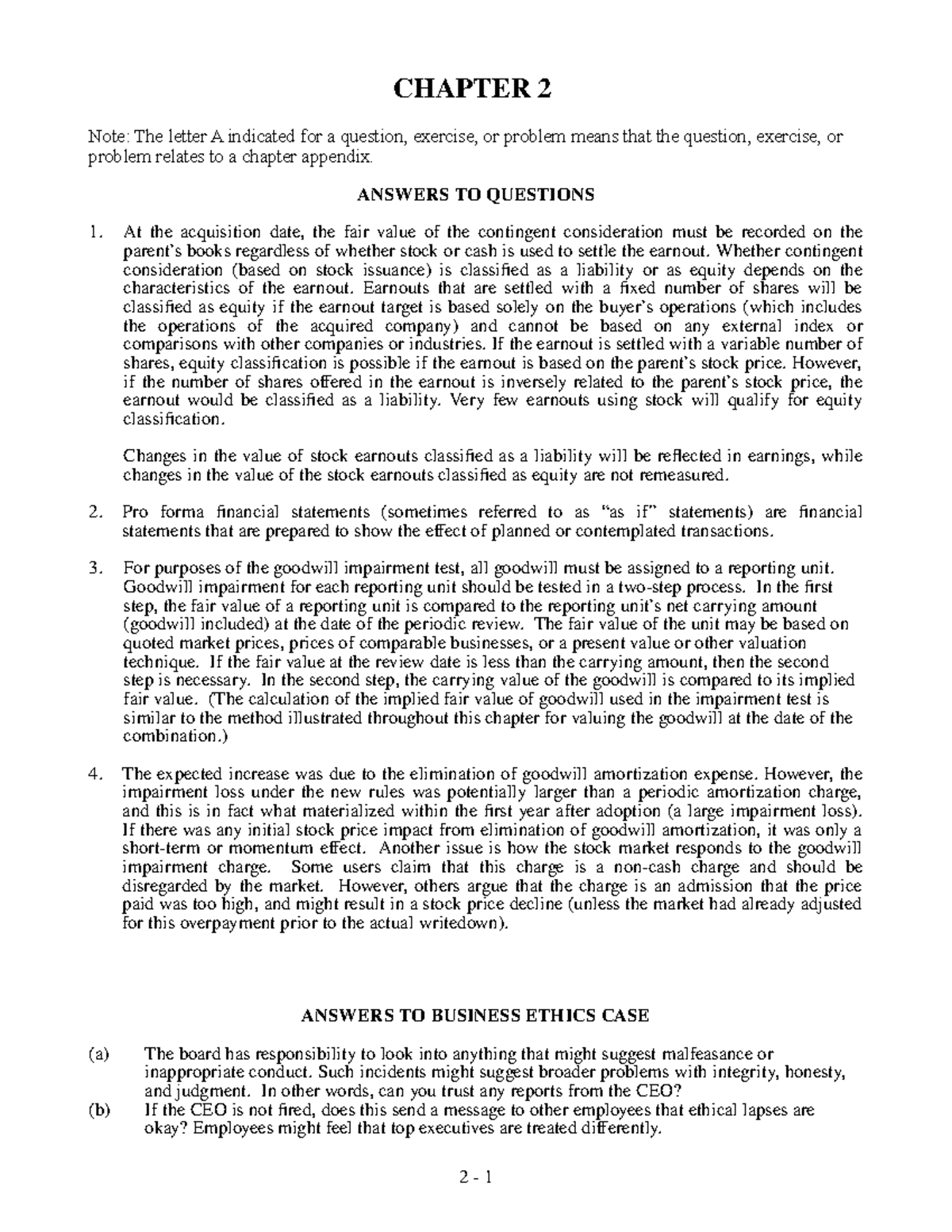 Ch02 Solutions - CHAPTER 2 Note: The letter A indicated for a question, exercise, or problem ...
