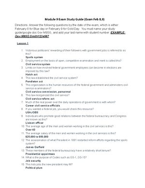 Government Module 5 Exam Study Guide 2021-2022 - Module 5 Exam Study ...