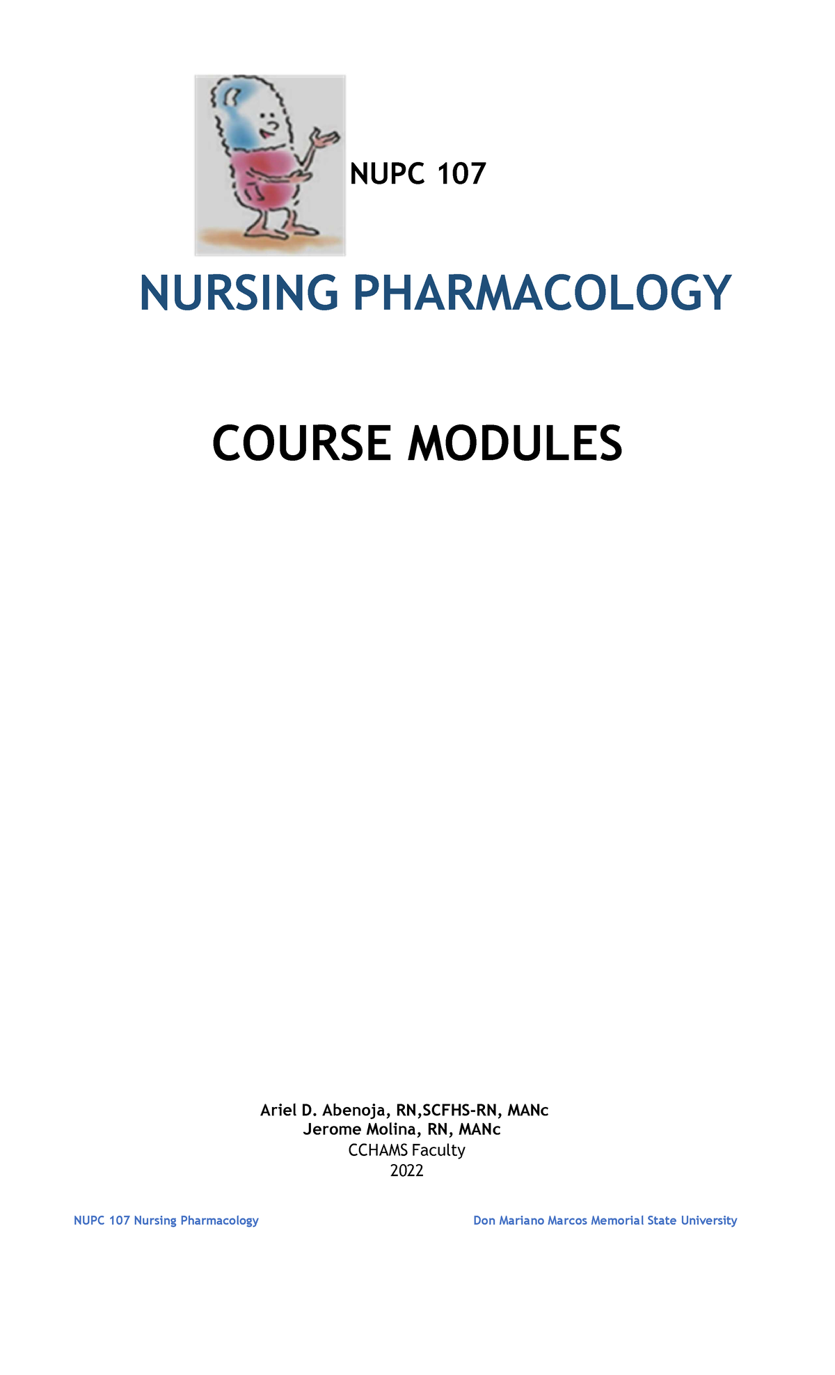 Module-1 - Fundamentals of Nursing Pharmacology - NUPC 107 NURSING ...