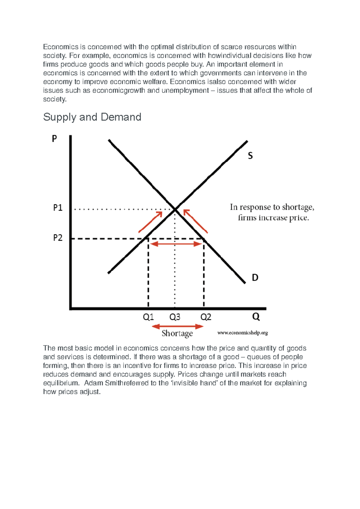 Econ - summary - Economics is concerned with the optimal distribution ...