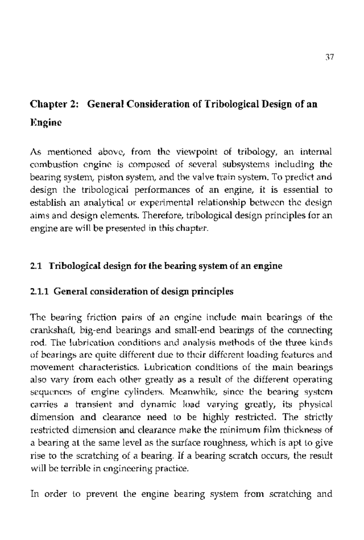 Chapter general consideration of tribological design of an eng 2004 ...
