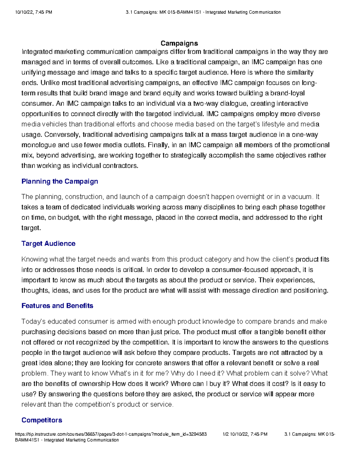 Campaigns Integrated Marketing Communication - 10/10/22, 7:45 PM 3 ...