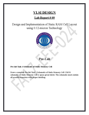 AND gate lab 2 for vlsi - VLSI DESIGN LAB Lab Report 3 Under the ...