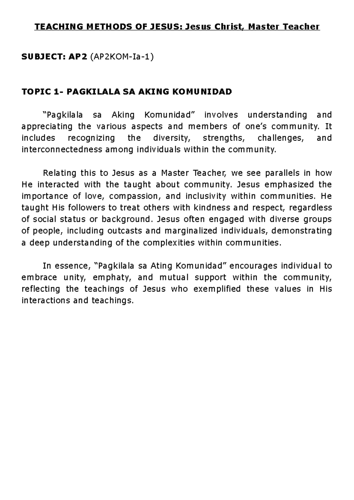 Teaching Methods OF Jesus - TEACHING METHODS OF JESUS: Jesus Christ ...