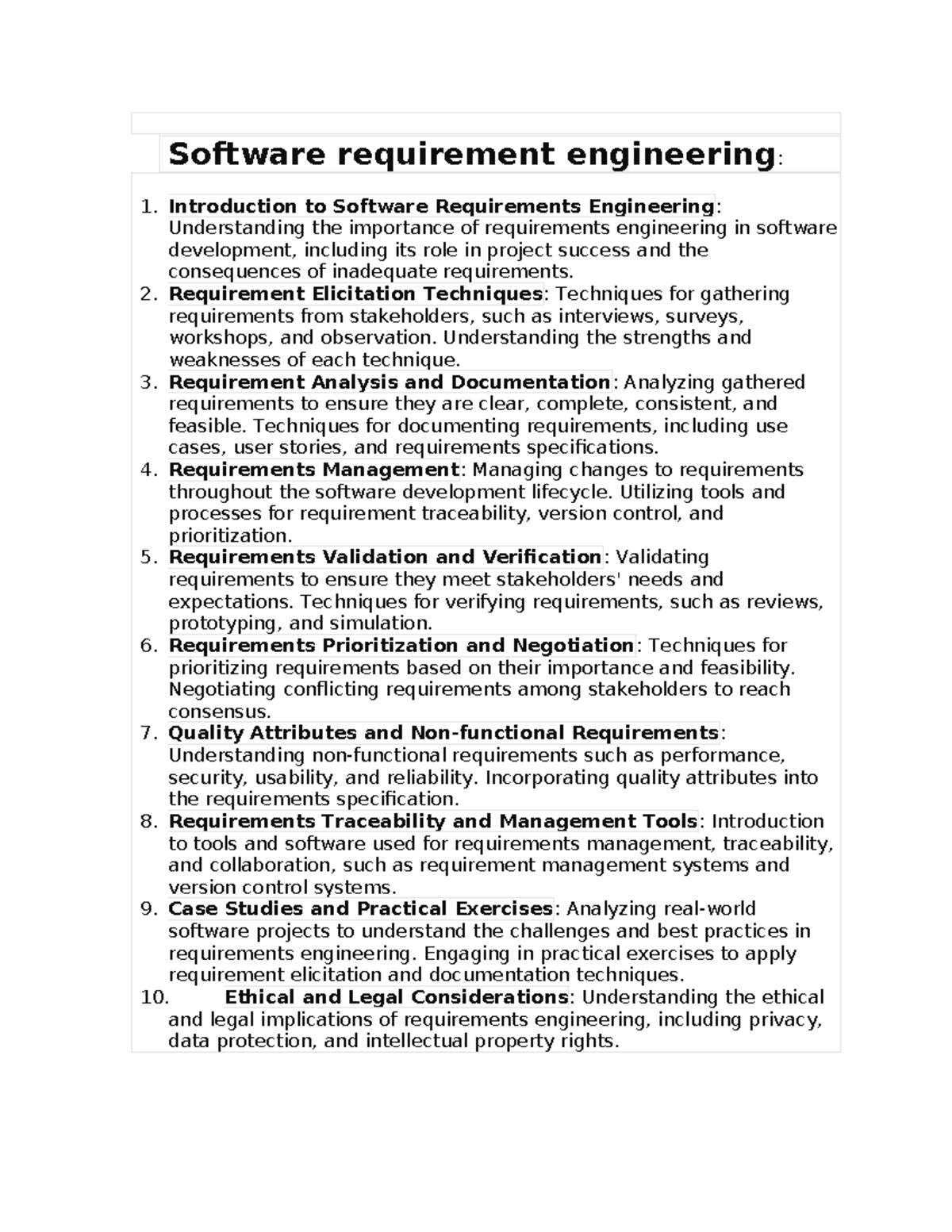 Unit 2 spm - spm notes unit 2 - Software requirement engineering ...