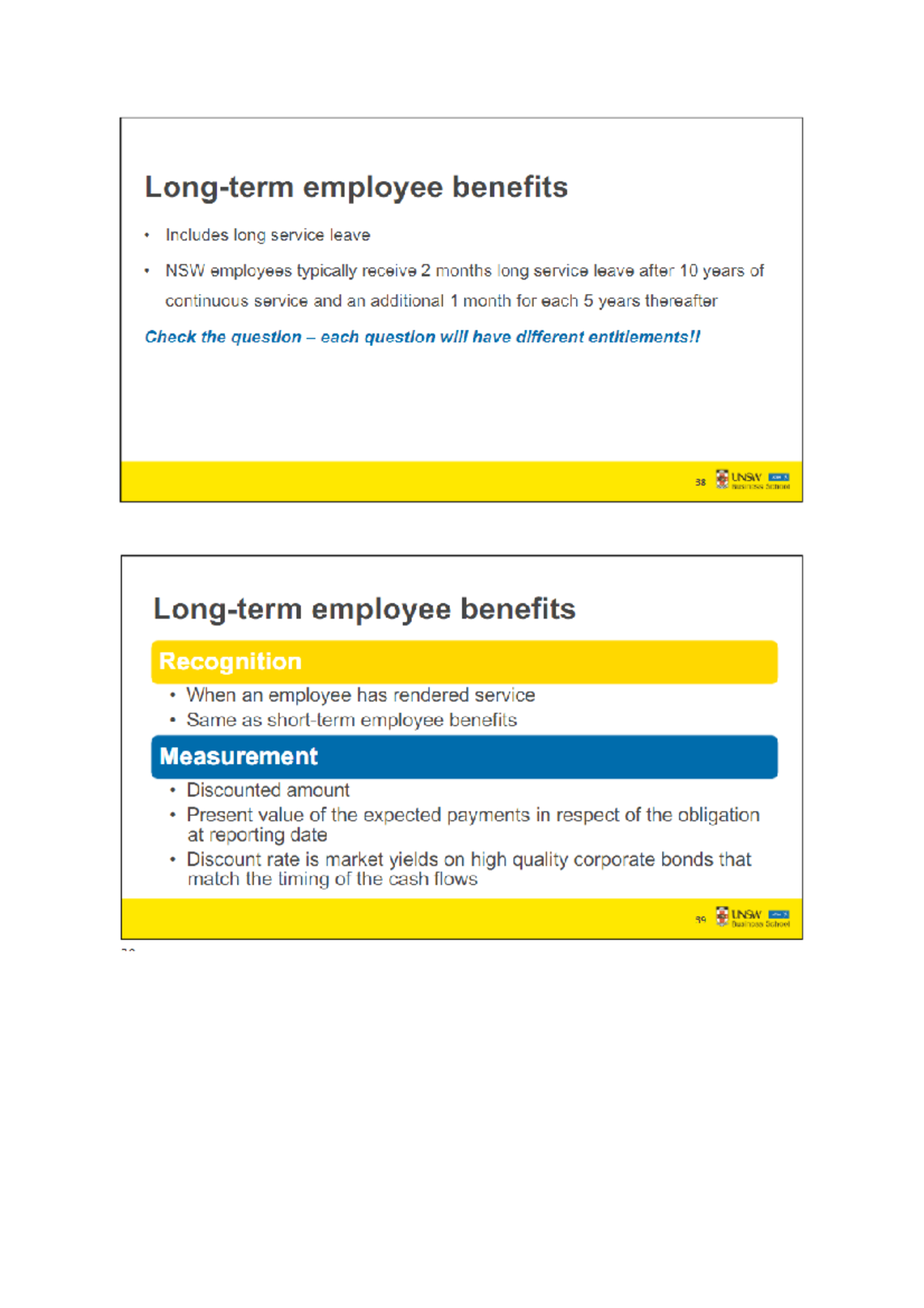 LSL Provision Calculations - ACCT3563 - UNSW Sydney - Studocu