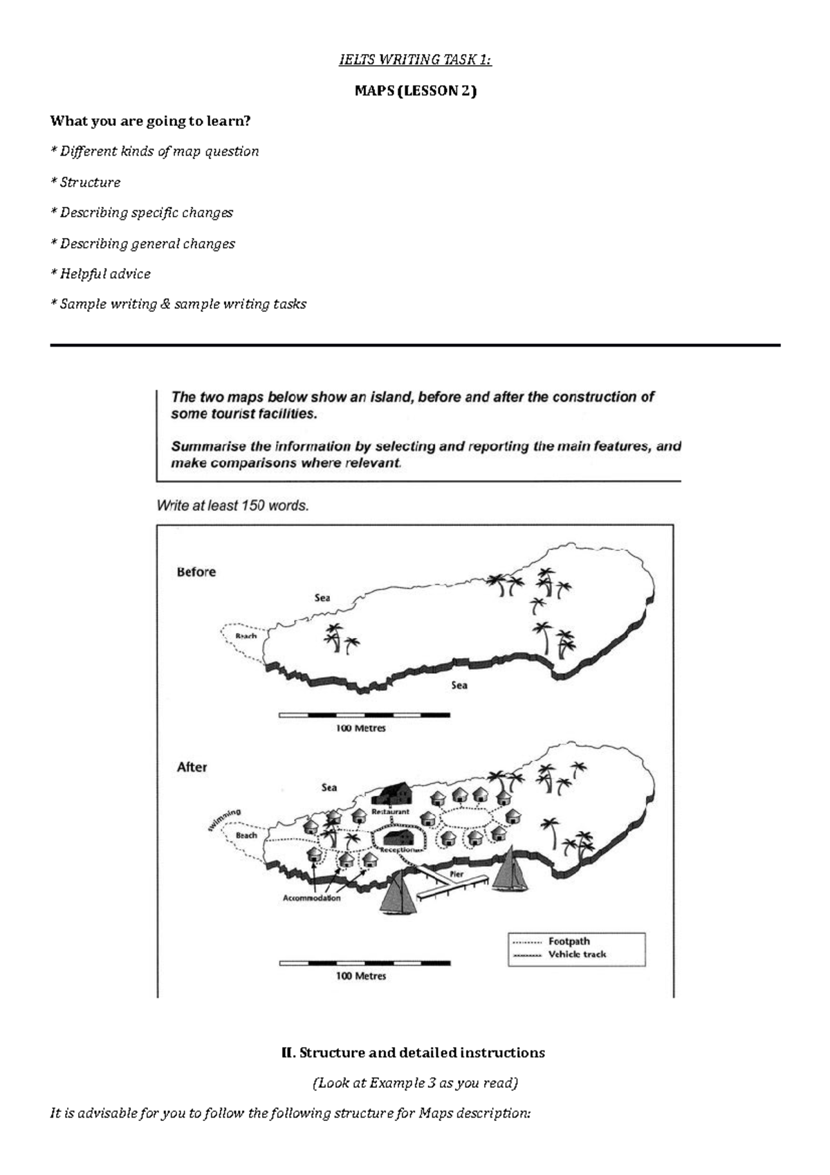Maps lesson 2 - mec moi - IELTS WRITING TASK 1: MAPS (LESSON 2) What ...
