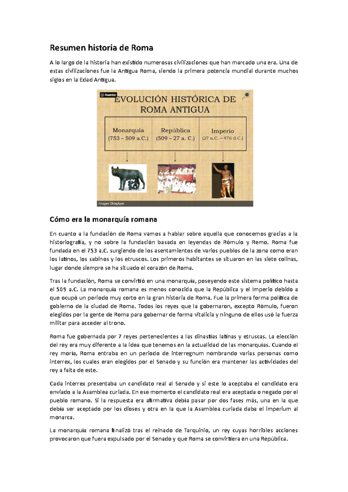 Historia Roma - Contexto histórico del derecho romano - Resumen ...