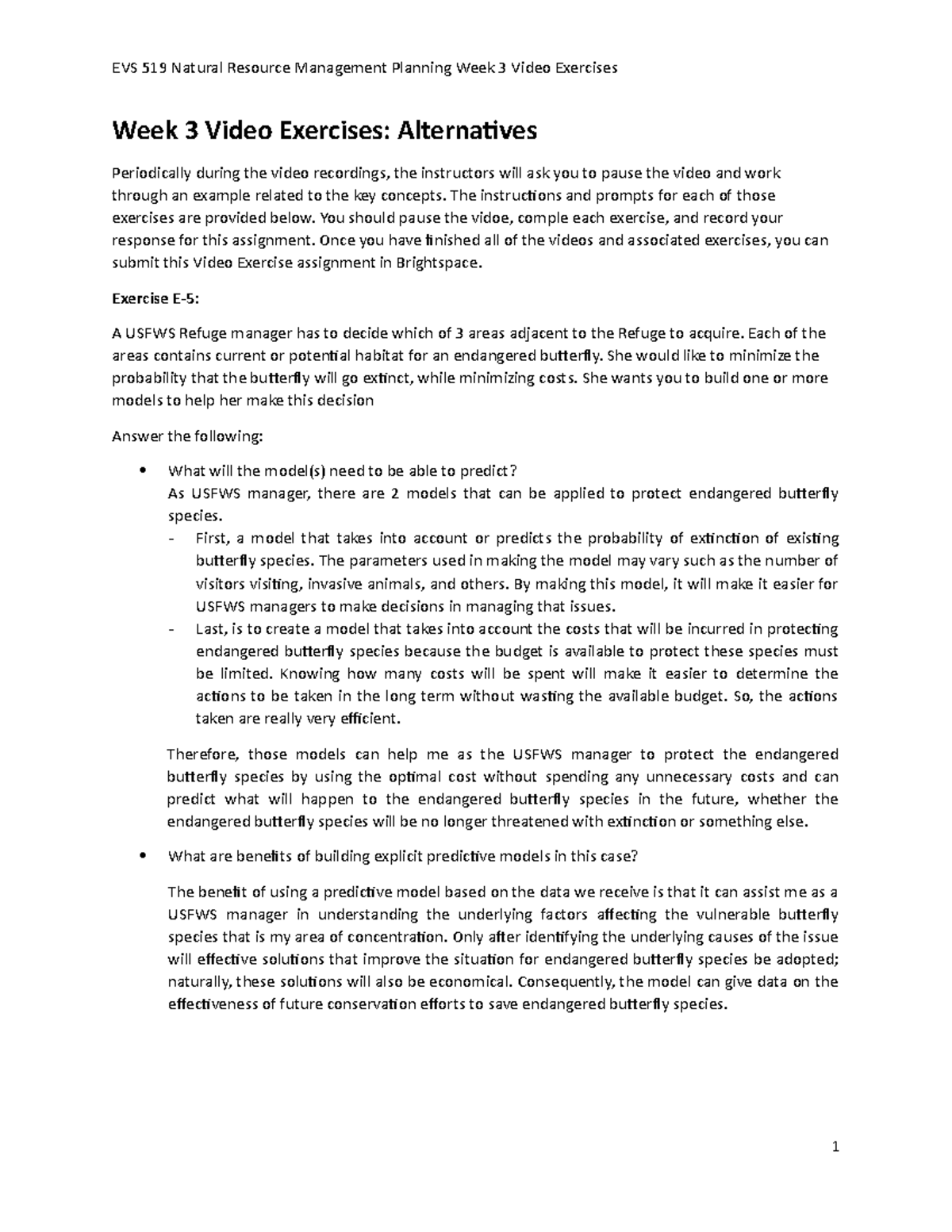 EVS 519 Week 3 Video Exercises - EVS 519 Natural Resource Management ...