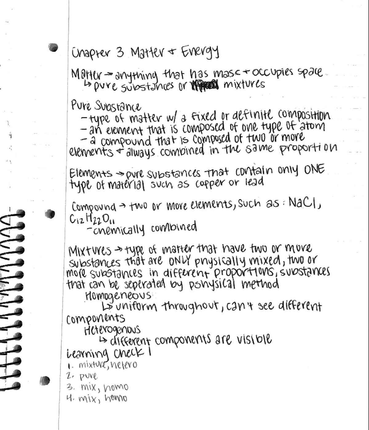 Chem Ch 3 Chapter 3 Notes Taken During Dr David Crisostomo S