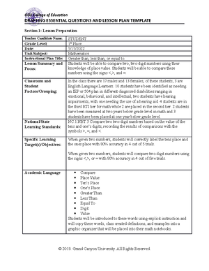 Benchmark - Alegebra Mini Unit Plan - Algebra Mini-Unit Plan Template ...