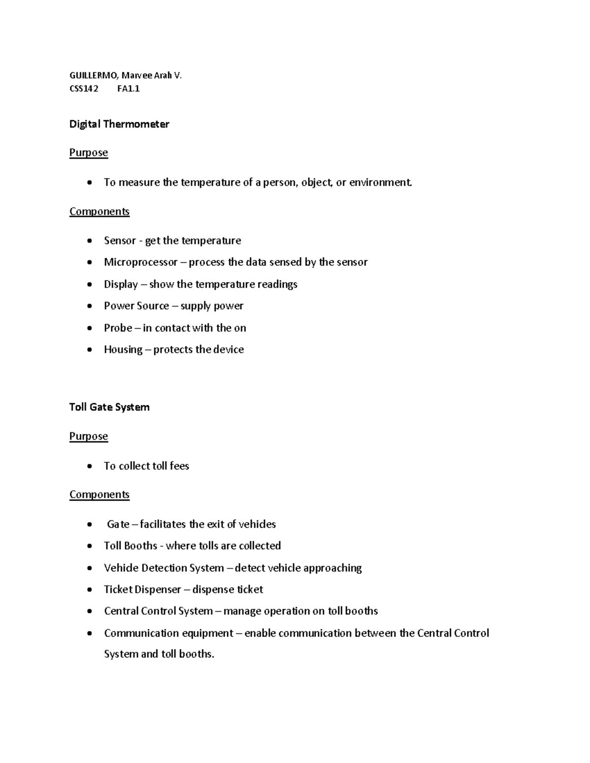 Computer Science - Modelling and Simulation - Formative Assessment 1.1 ...