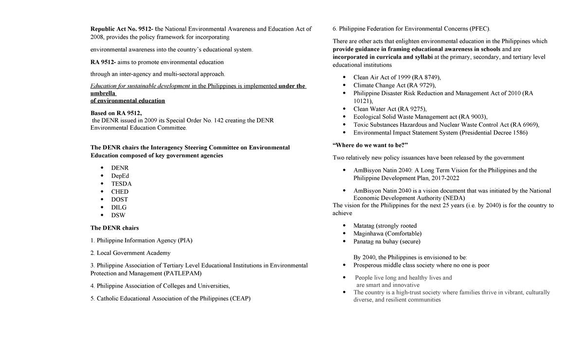 Print - Lecture - Republic Act No. 9512- the National Environmental ...
