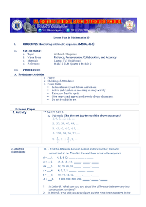 Teaching Guide Catchup EPP G4 Q3 W1 - Catch-up Subject: Peace Education Grade Level: 4 Quarterly ...