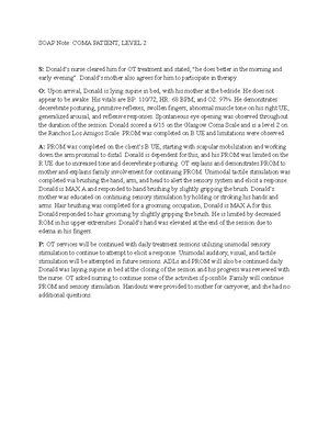 Evaluation for Functional Cognition Notes - Evaluation & Intervention ...