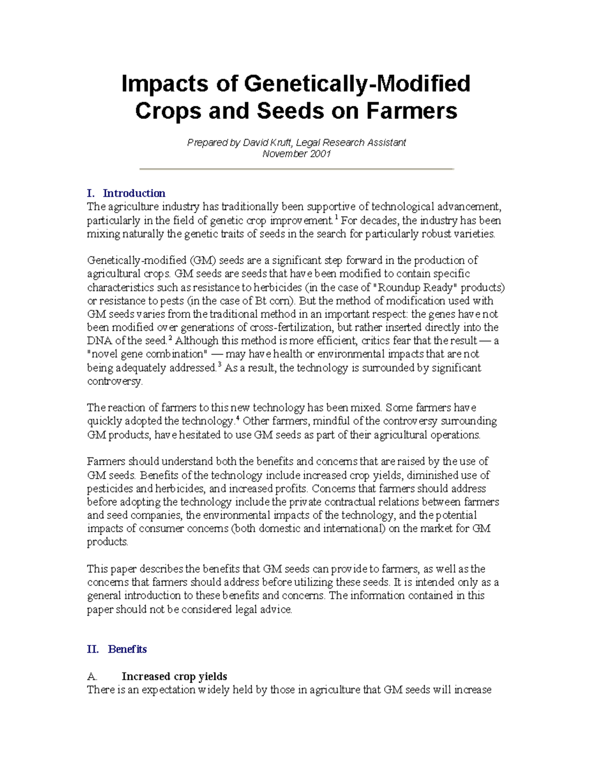 Impacts of Genetically Modified - Impacts of Genetically-Modified Crops ...