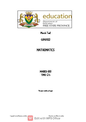 Worksheet 6 Financial Documents and Tariff Systems Grade 11 Math ...