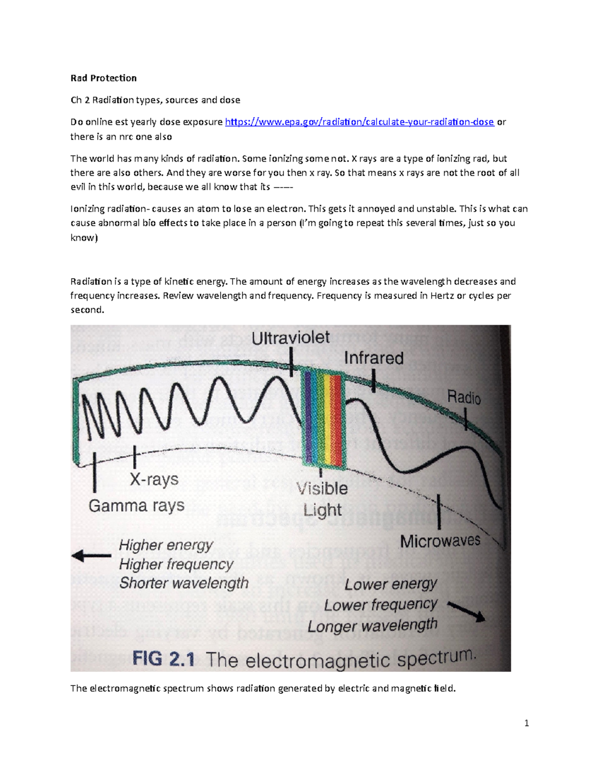 Ch 2 rad types^J sources and dose - Rad Protection Ch 2 Radiation types ...