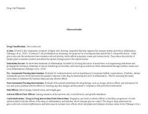 DRUG CAED - drug card - Drug Card Template Patient teaching/patient ...