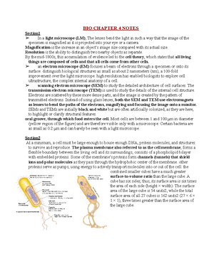 Bio 1050 Chapter 5 - BIO CHAPTER 5 Section fluid mosaic model describe a membrane’s - Studocu