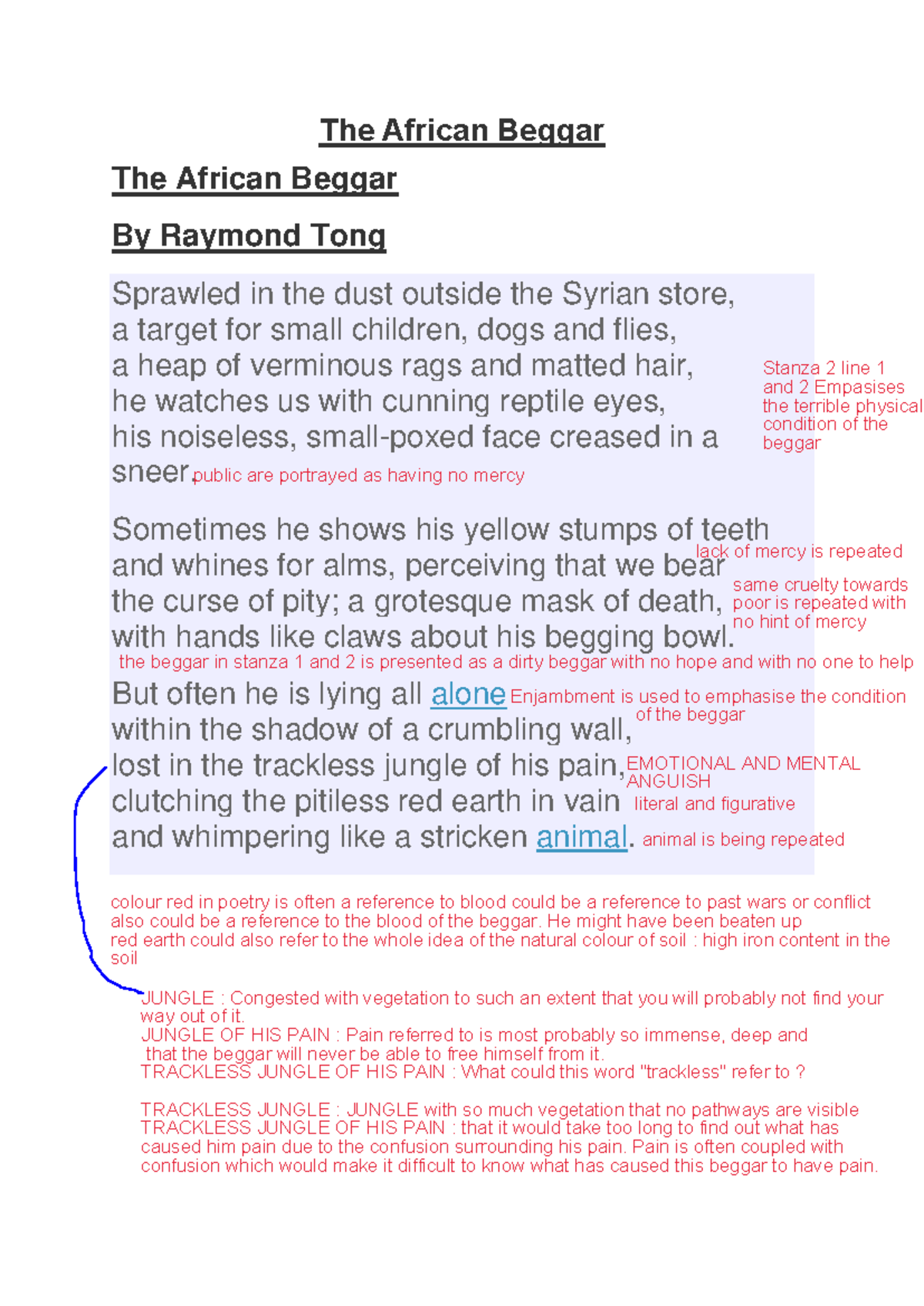 The African Beggar revised with annotation - The African Beggar The ...