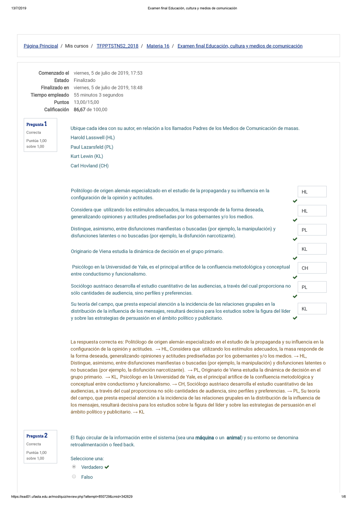 Examen final Educación, cultura y medios de comunicación - Página ...