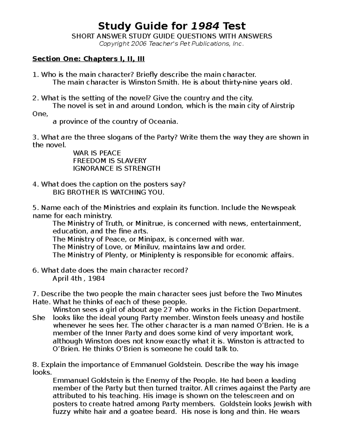 1984 Study Guide - rektweweithieifghhwuefwuehriuwheituhikehtukeguhwruj ...