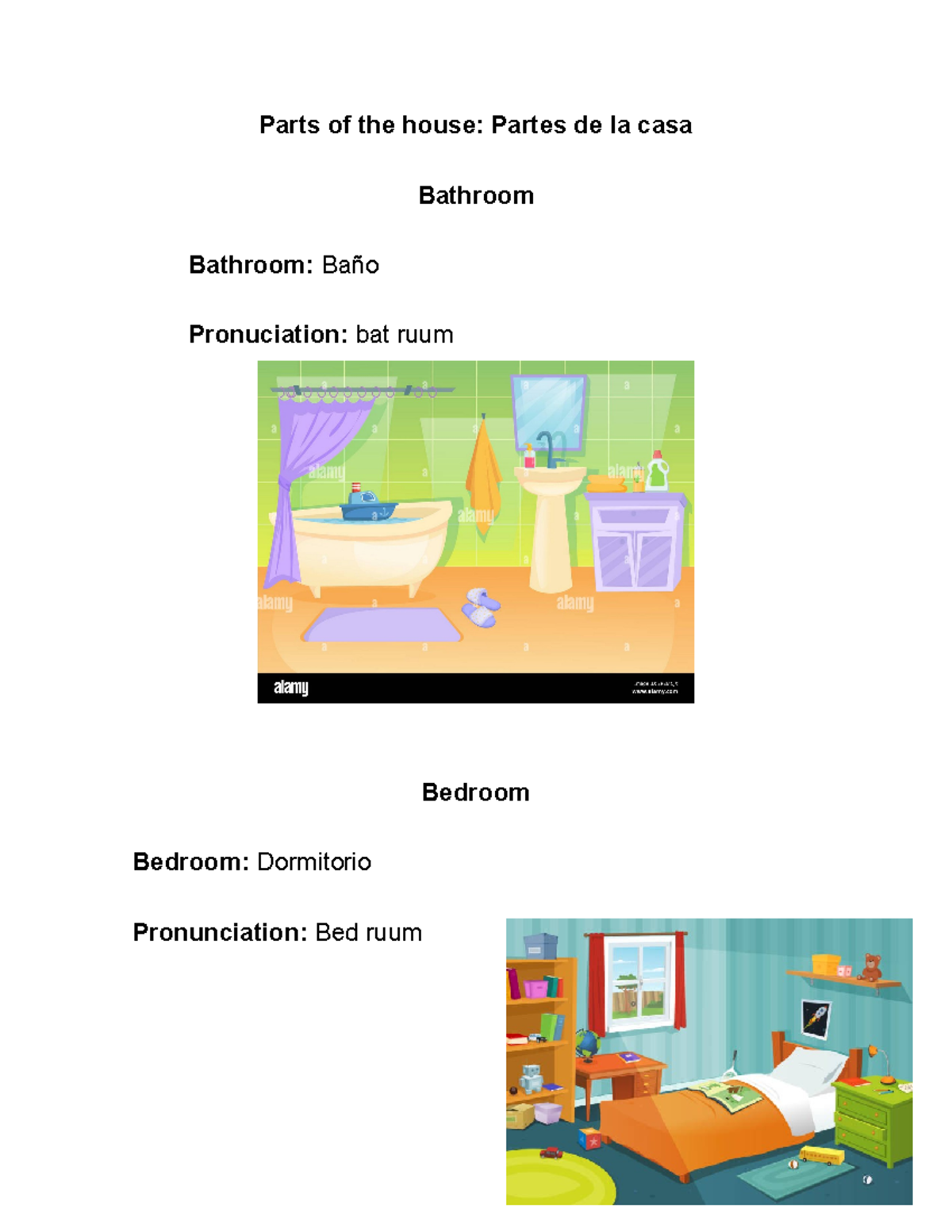 Parts of the house - Studocu