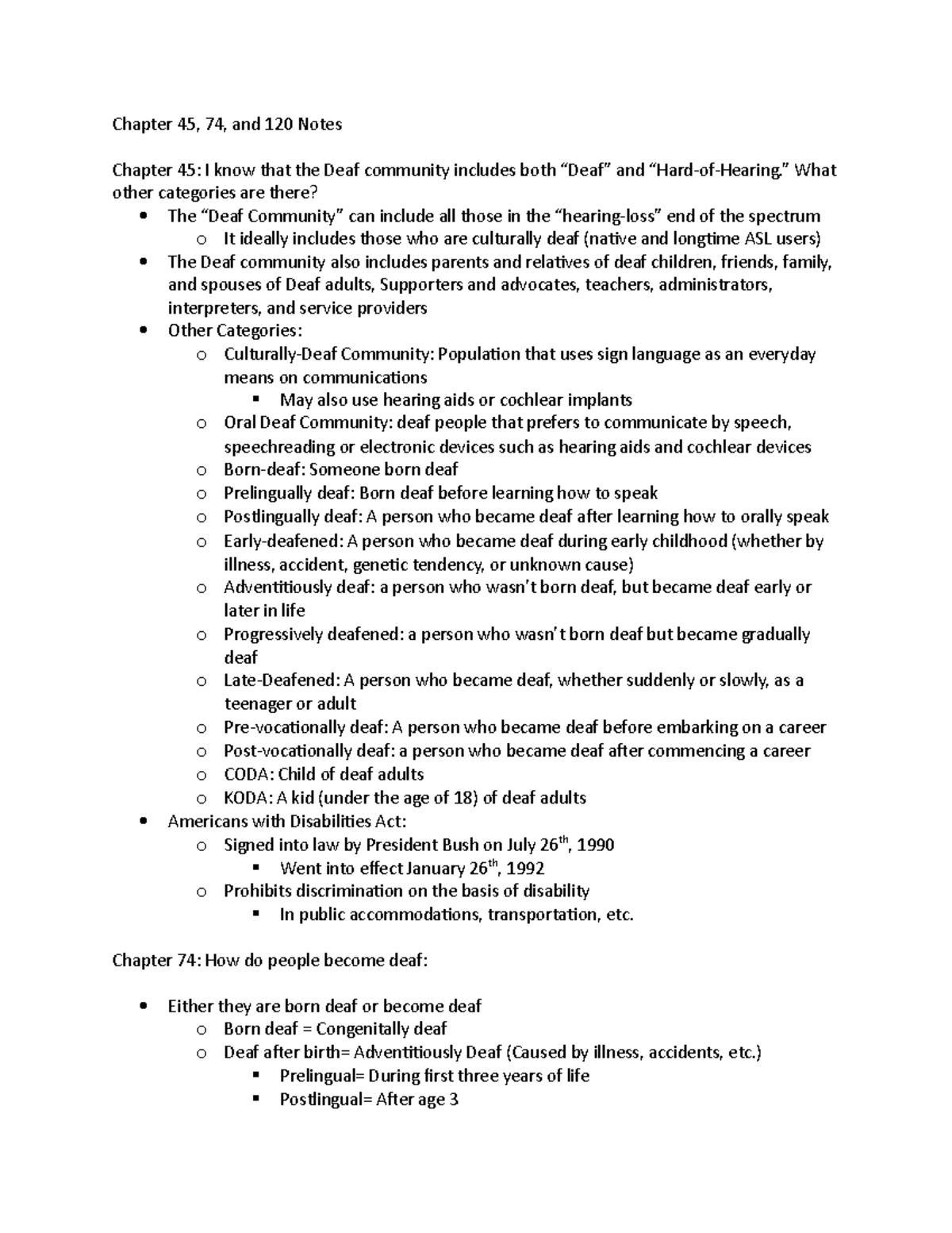 Chapter 45, 74, and 120 Notes - Chapter 45, 74, and 120 Notes Chapter ...